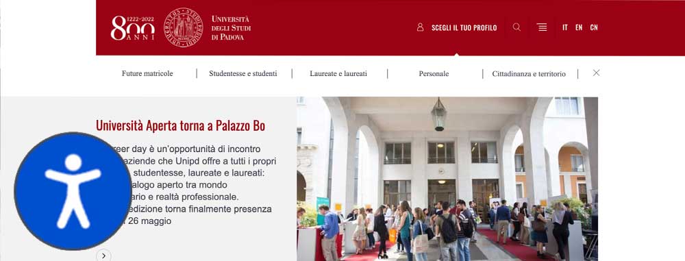 Unipd: un sito web ancora più accessibile | Università di Padova
